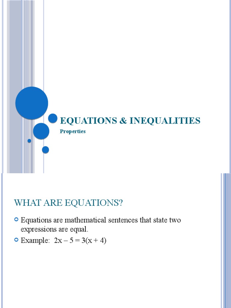 Properties of Equality Explained | PDF | Multiplication | Equations