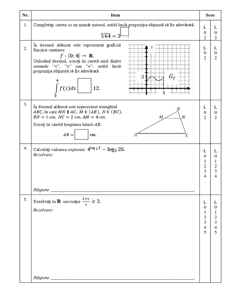 12 Mat Test R Ro Sb18 | PDF