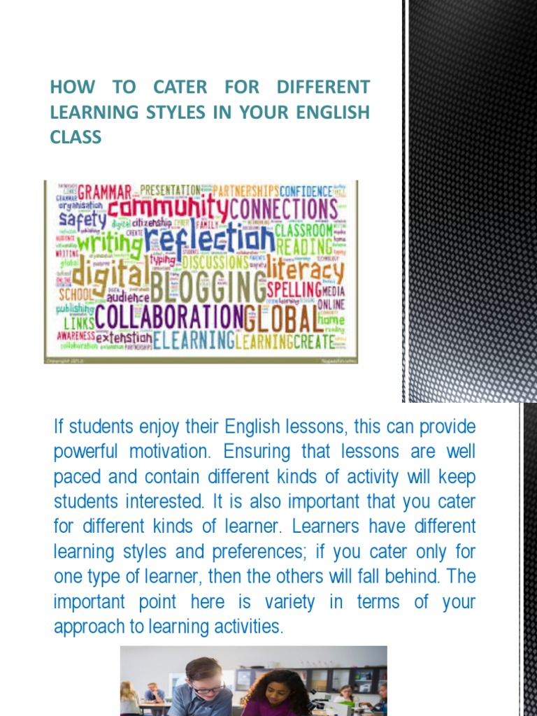 English Class Learning Styles Guide | PDF | Learning Styles | Learning