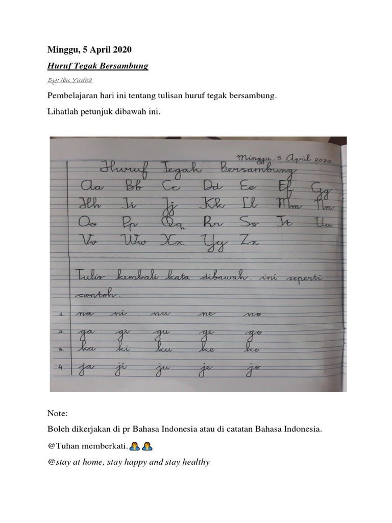 Huruf Tegak Bersambung | PDF