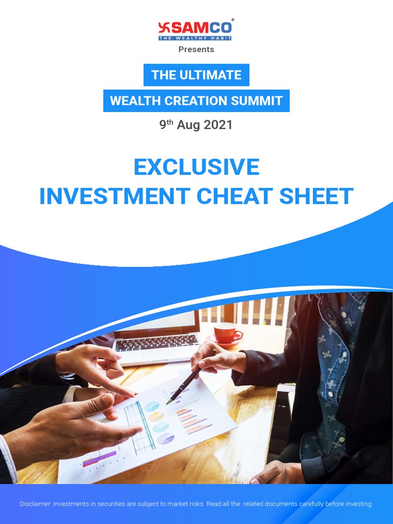 Exclusive Investment Cheat Sheet: The Ultimate Wealth Creation Summit ...
