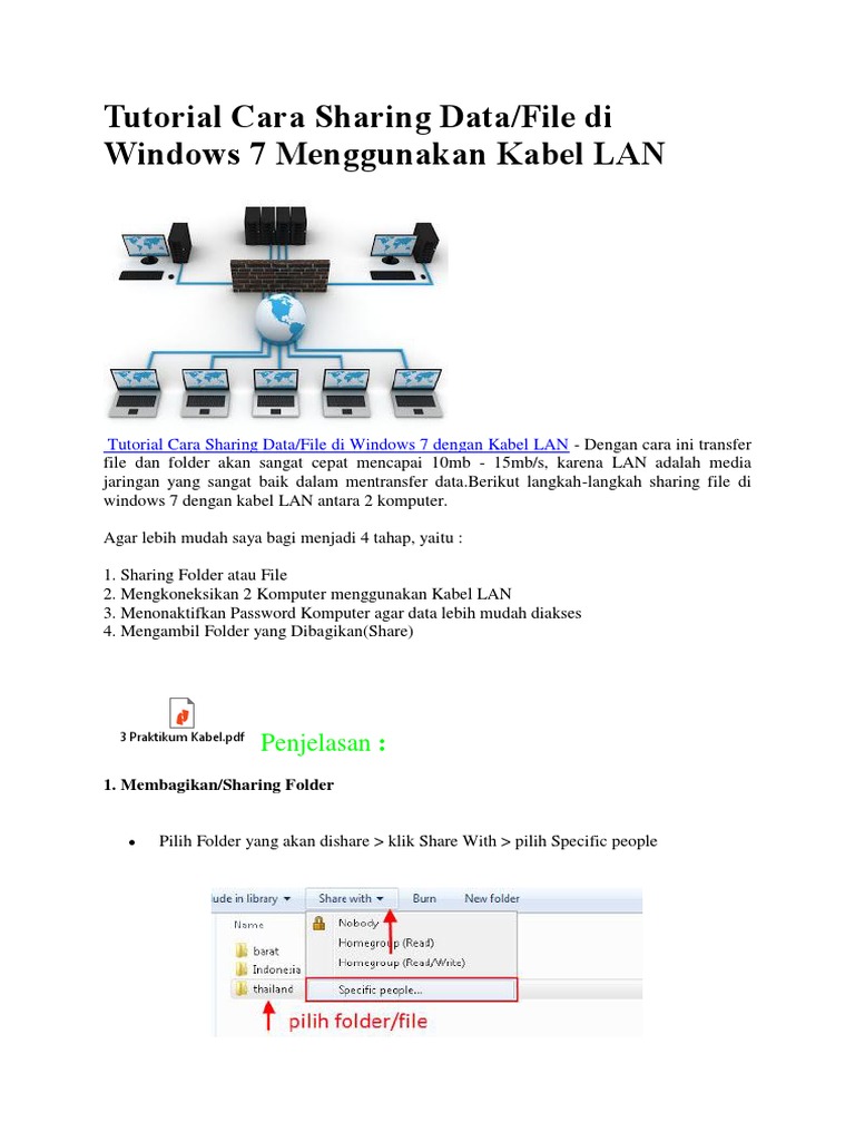 4 Tutorial Cara Sharing Data | PDF