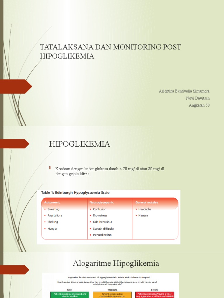 1.tatalaksana Dan Monitoring Post Hipoglikemia | PDF
