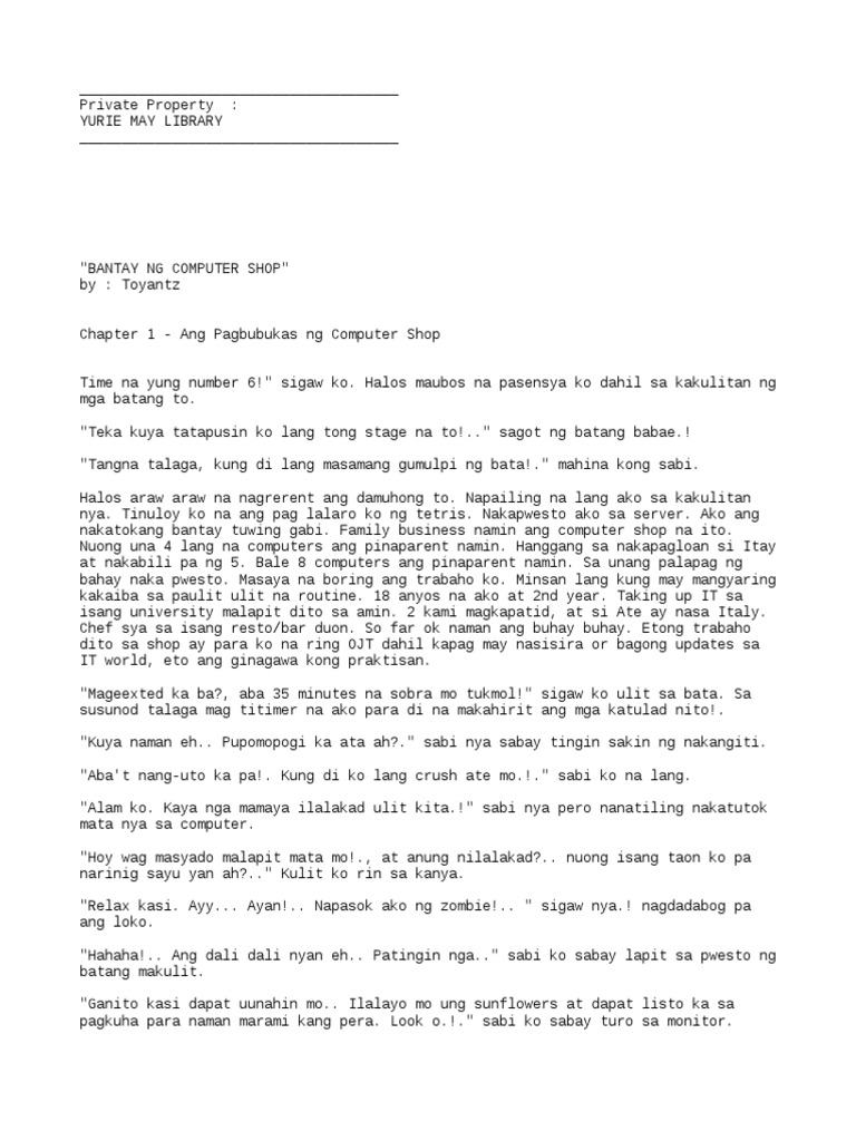 YML Bantay Ng Computer Shop ©Toyantz SPG (fin) | PDF