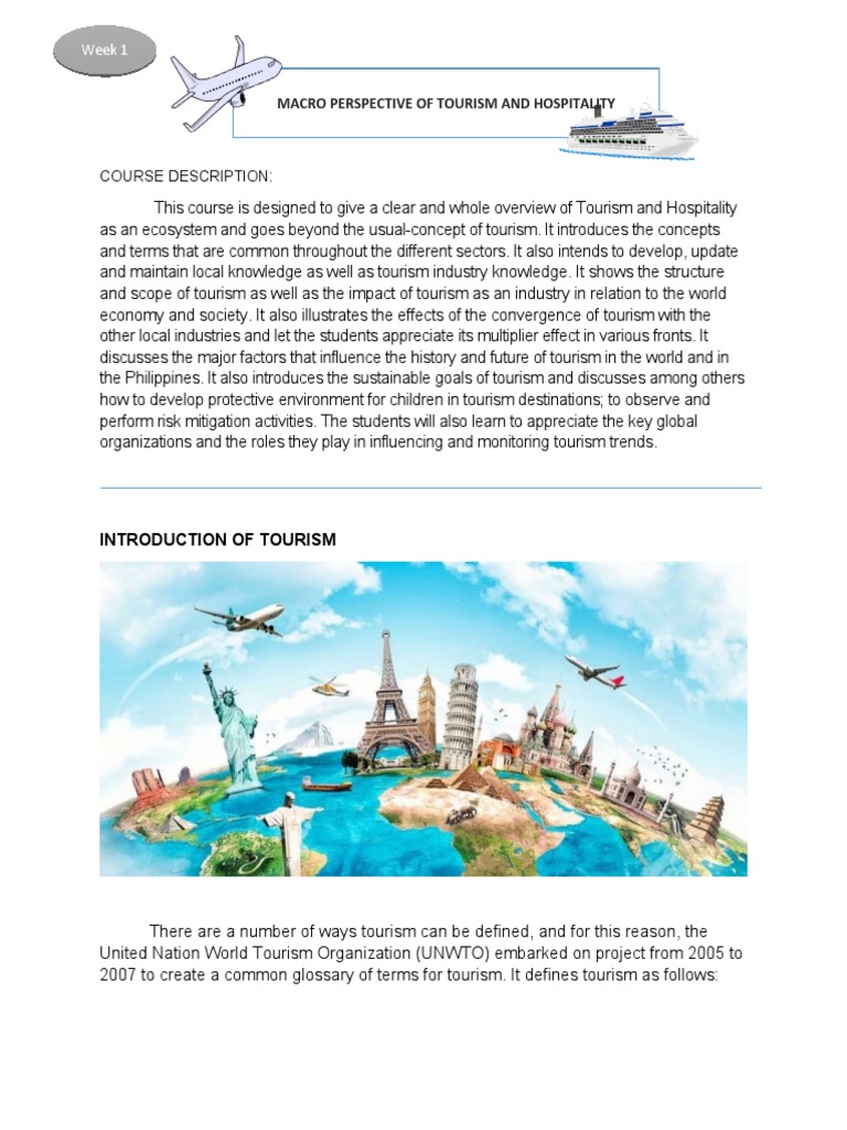 Macro Perspective of Tourism | PDF | Tourism | Economies