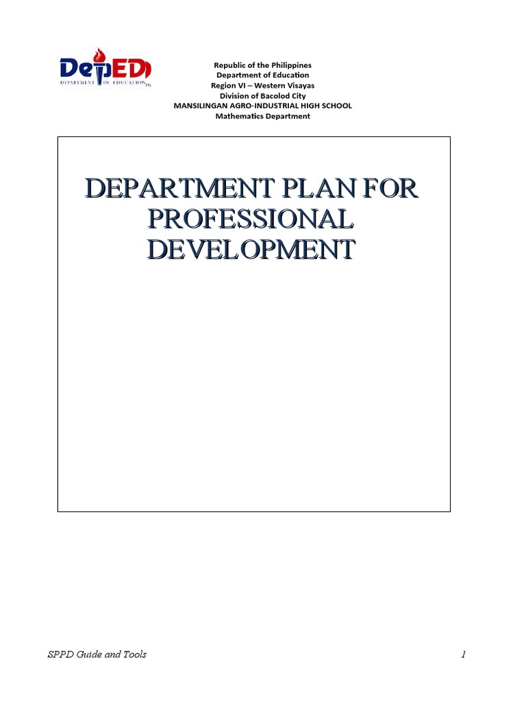 Department Plan For Professional Development | PDF | Educational ...