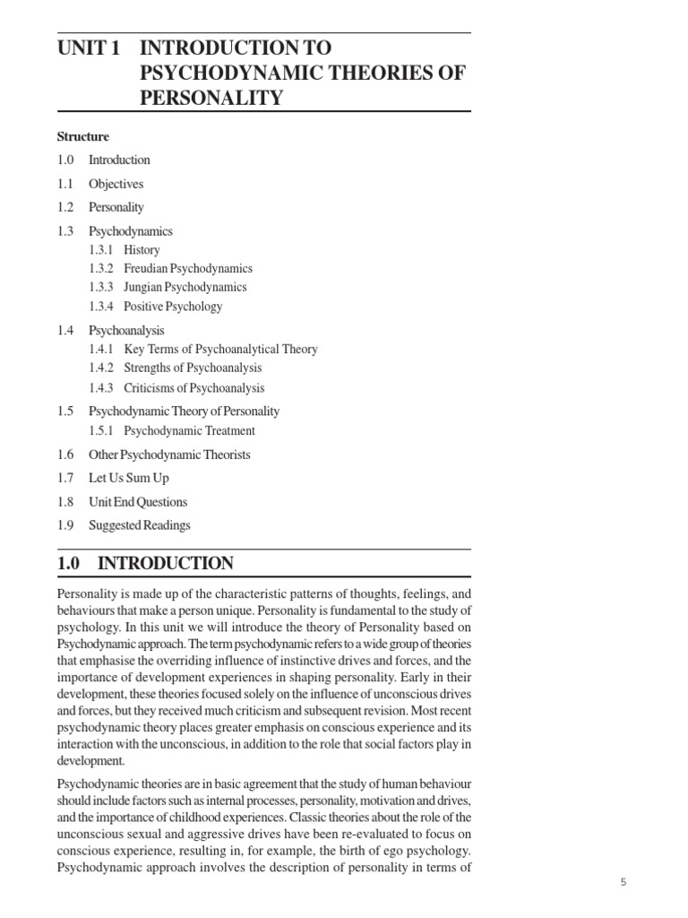 Psychodynamic and Humanistic Theories of Personality | PDF ...