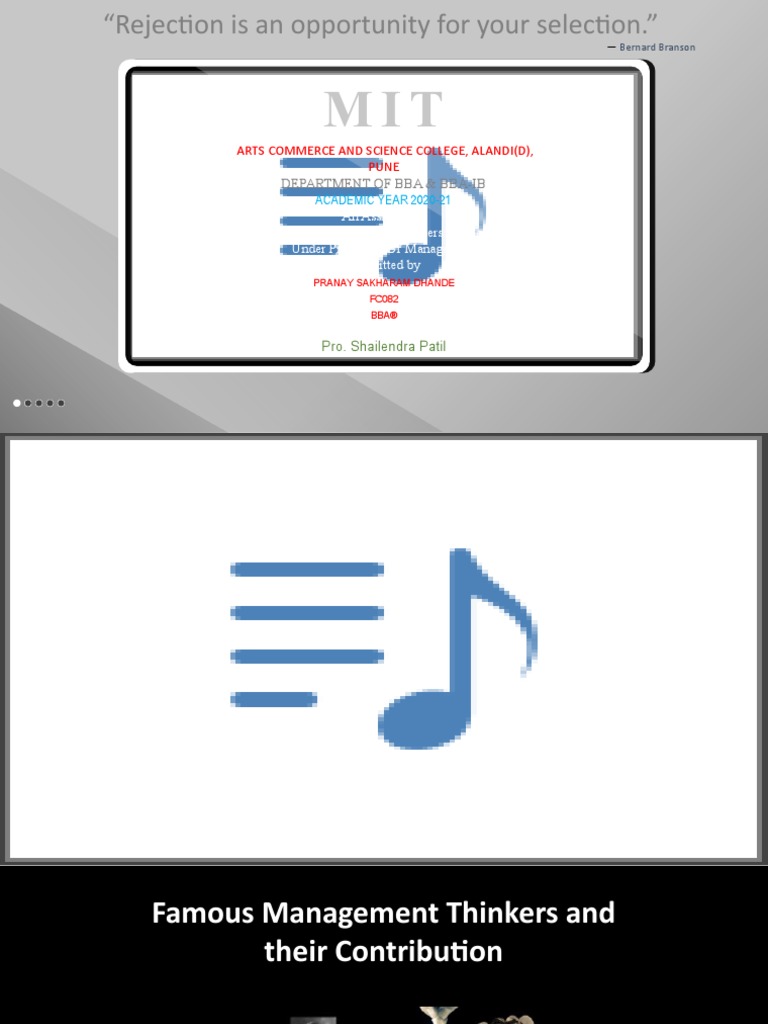Contribution of Management Thinkers | PDF | Employment | Economies