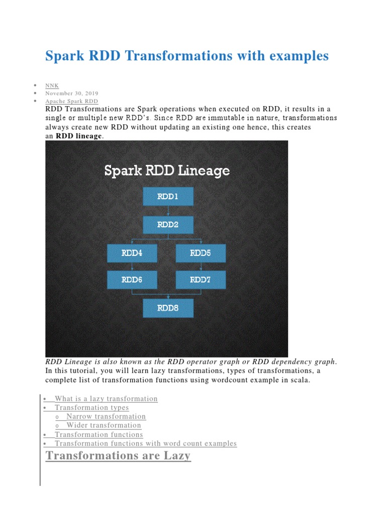 Apache Spark Tutorials | PDF | Apache Spark | Computing