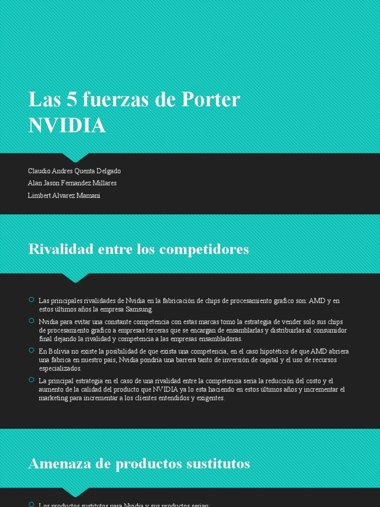 NVIDIA Las 5 Fuerzas de Porter | PDF | Microprocesador | Micro ...