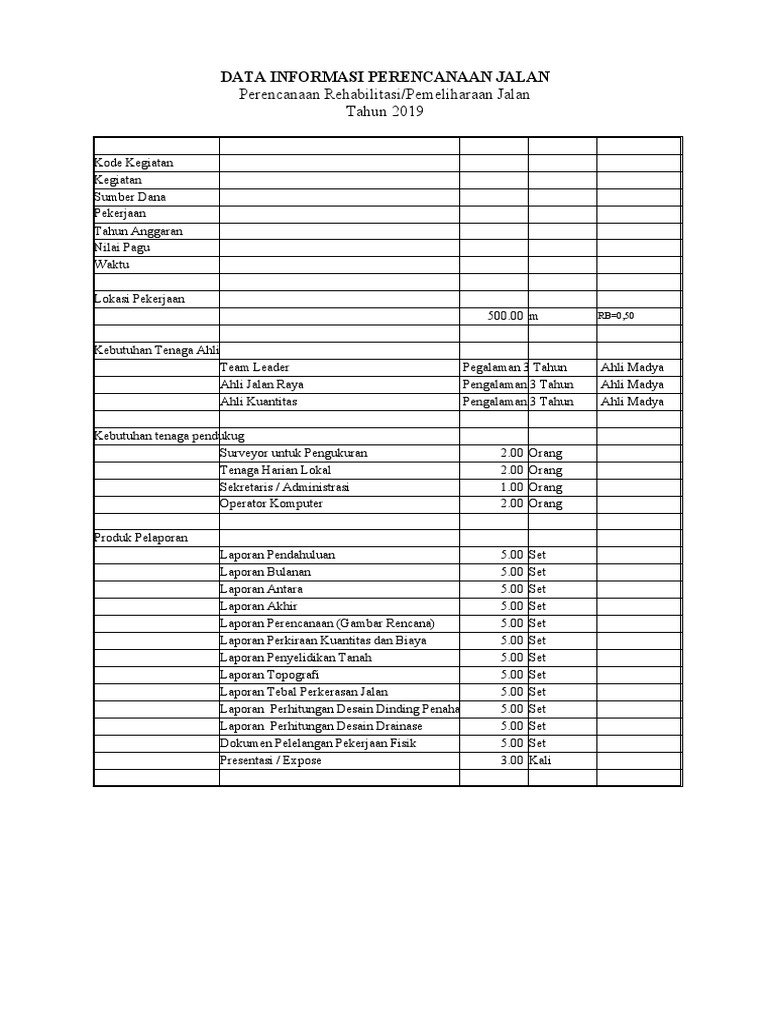 Rab Perencanaan Jalan | PDF