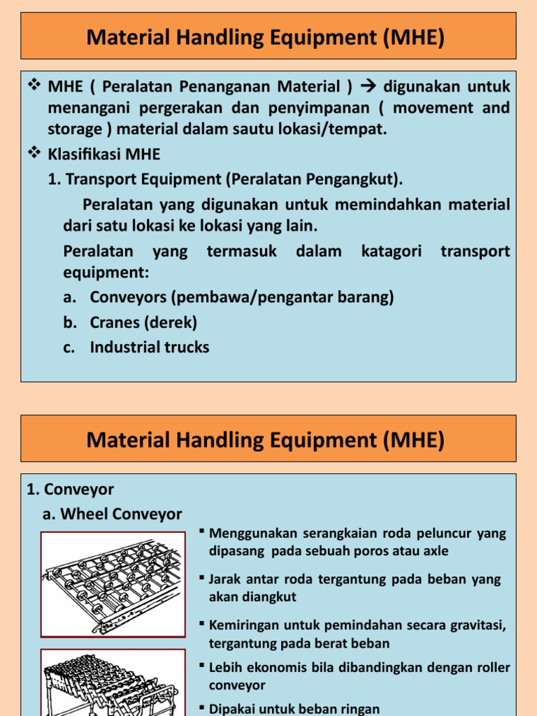 Material Handling Equipment (MHE) | PDF