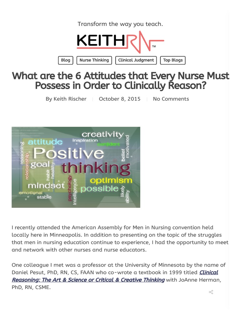 What Are The 6 Attitudes That Every Nurse Must Possess in Order To ...