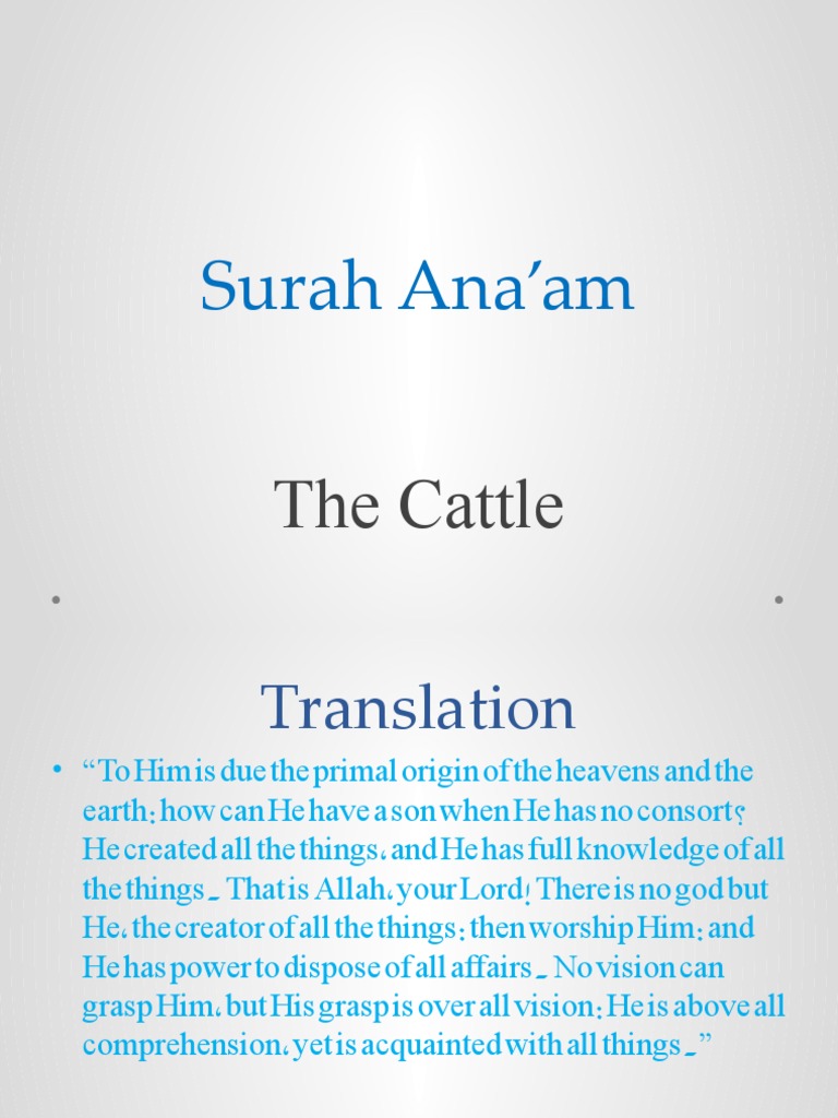 Surah Ana'am-1 | PDF