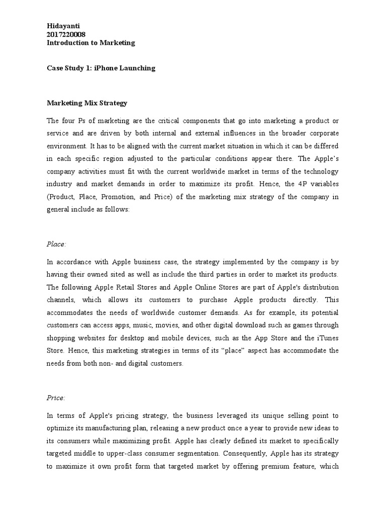Apple iPhone Marketing Strategy Analysis | PDF | Marketing | Apple Inc.
