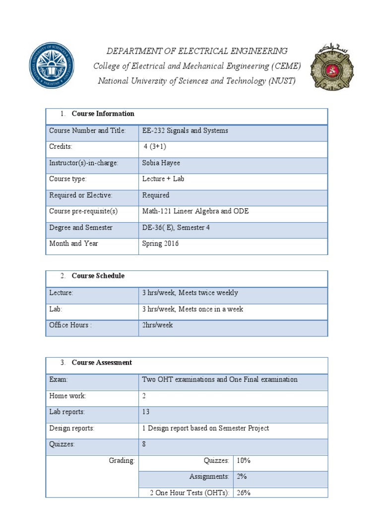 EE-232 Signals and Systems-2 | PDF | Computer Engineering | Applied Mathematics