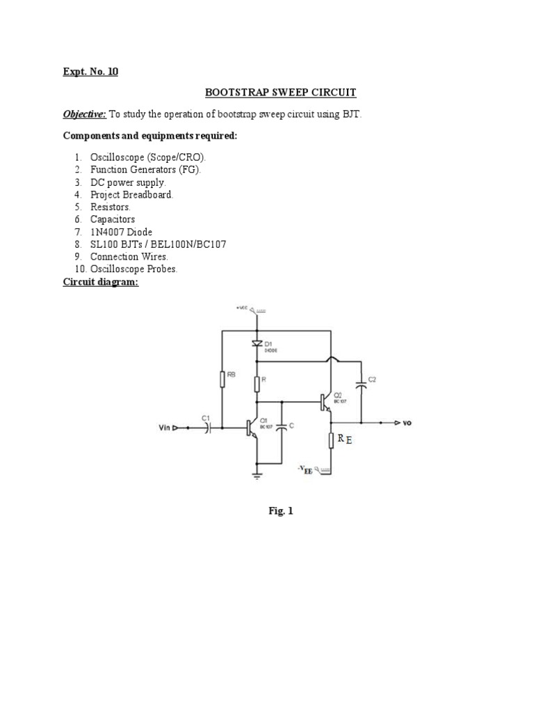 Bootstrap Sweep Circuit | PDF | Electronic Circuits | Bipolar Junction ...