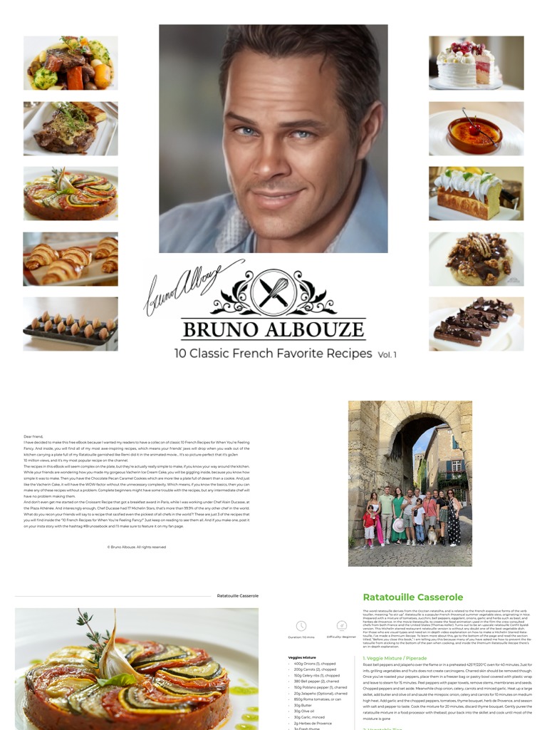 Bruno Albouze 10 Classic French Recipes v1 | PDF | Custard | Caramel
