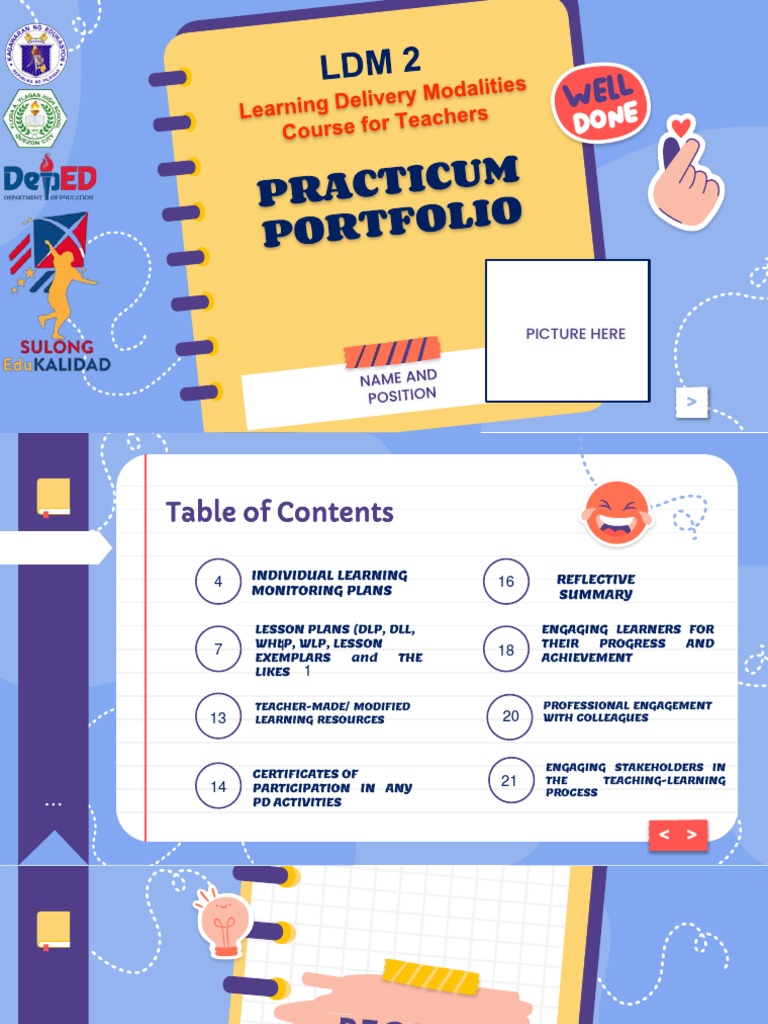 Practicum Portfolio Template | Download Free PDF | Lesson Plan | Learning