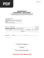 Broker and Salesperson Specimen Form (DHSUD) | PDF
