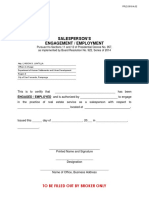Broker and Salesperson Specimen Form (DHSUD) | PDF