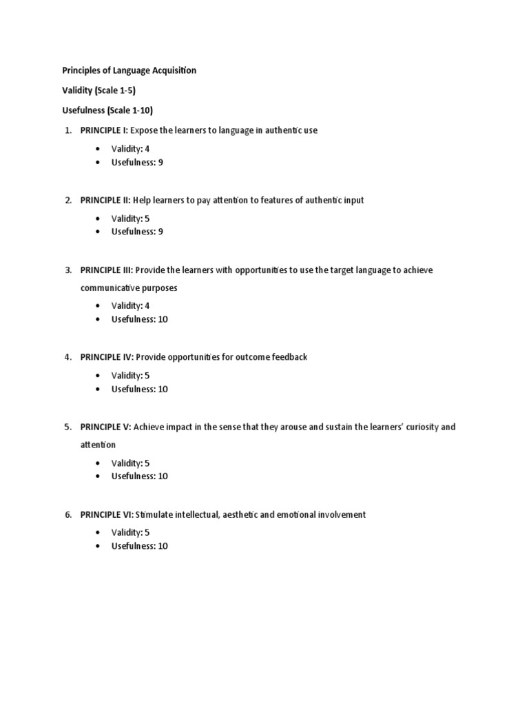 After You Read The Six Principles of Language Acquisition | PDF ...