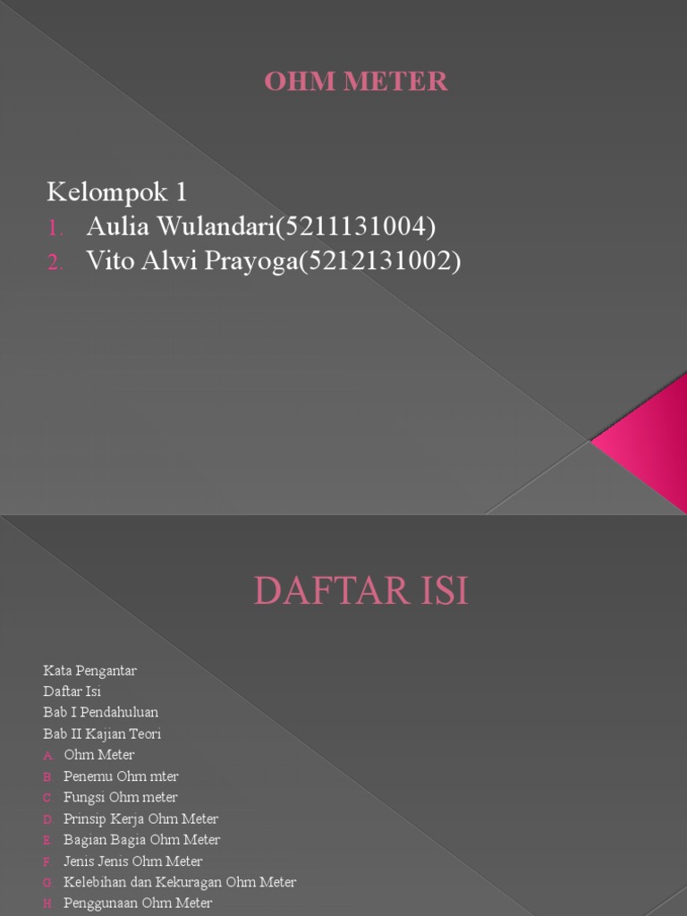 Fungsi dan Prinsip Kerja Ohm Meter | PDF | Sains & Matematika
