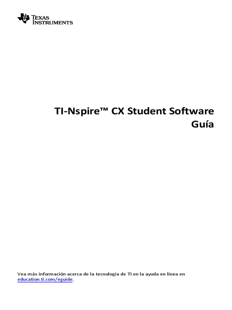 TI-Nspire CX SS Guidebook ES | PDF | Python (lenguaje de programación) | Archivo de computadora