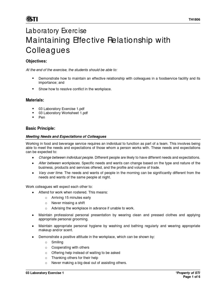 Effective Workplace Relationships Guide | PDF | Communication ...