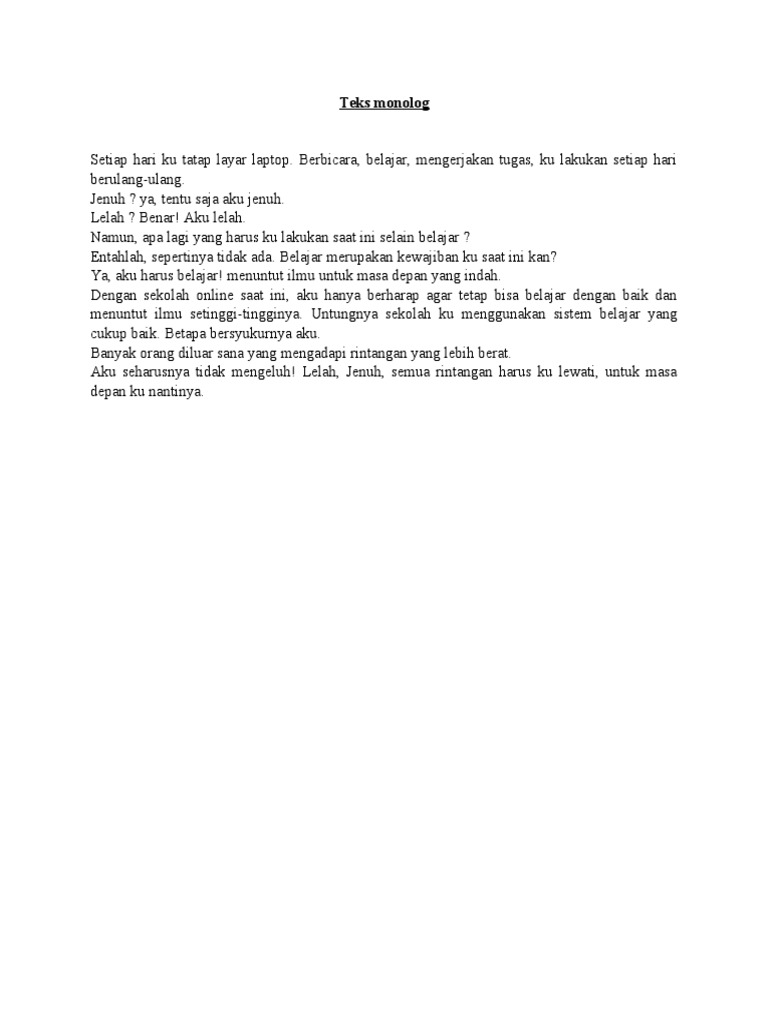 Teks Monolog | PDF