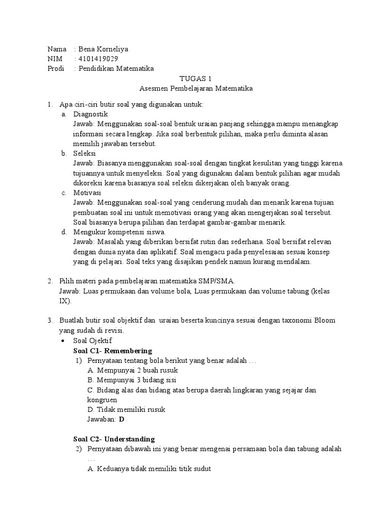 Bena Korneliya - TUGAS 1 APM | PDF