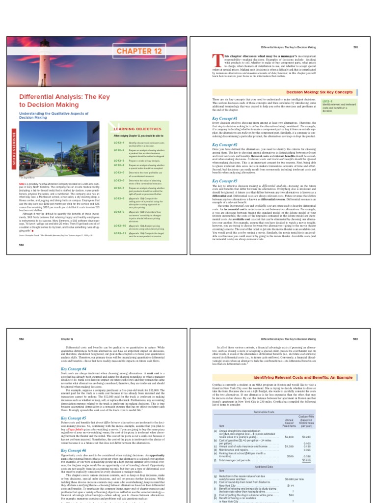 Differential Analysis 1 - Compressed | PDF | Cost–Benefit Analysis ...