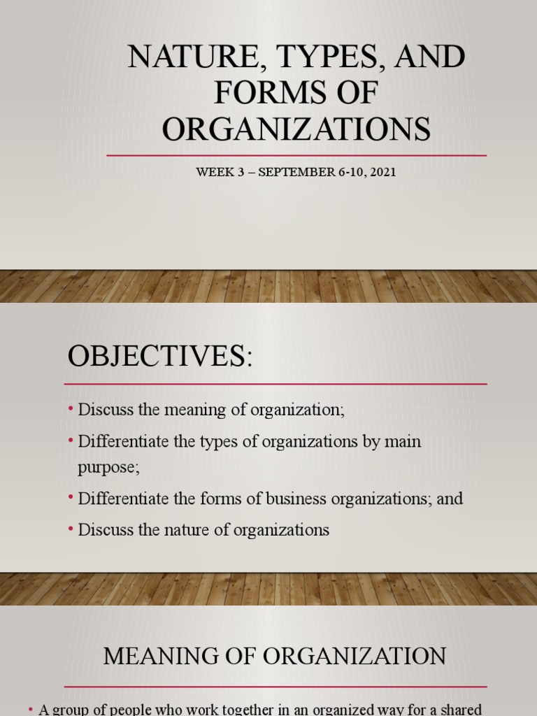 Nature, Types, and Forms of Organizations | PDF | Business