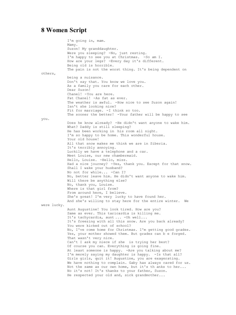 8 Women Script | PDF | Home & Garden | Computers