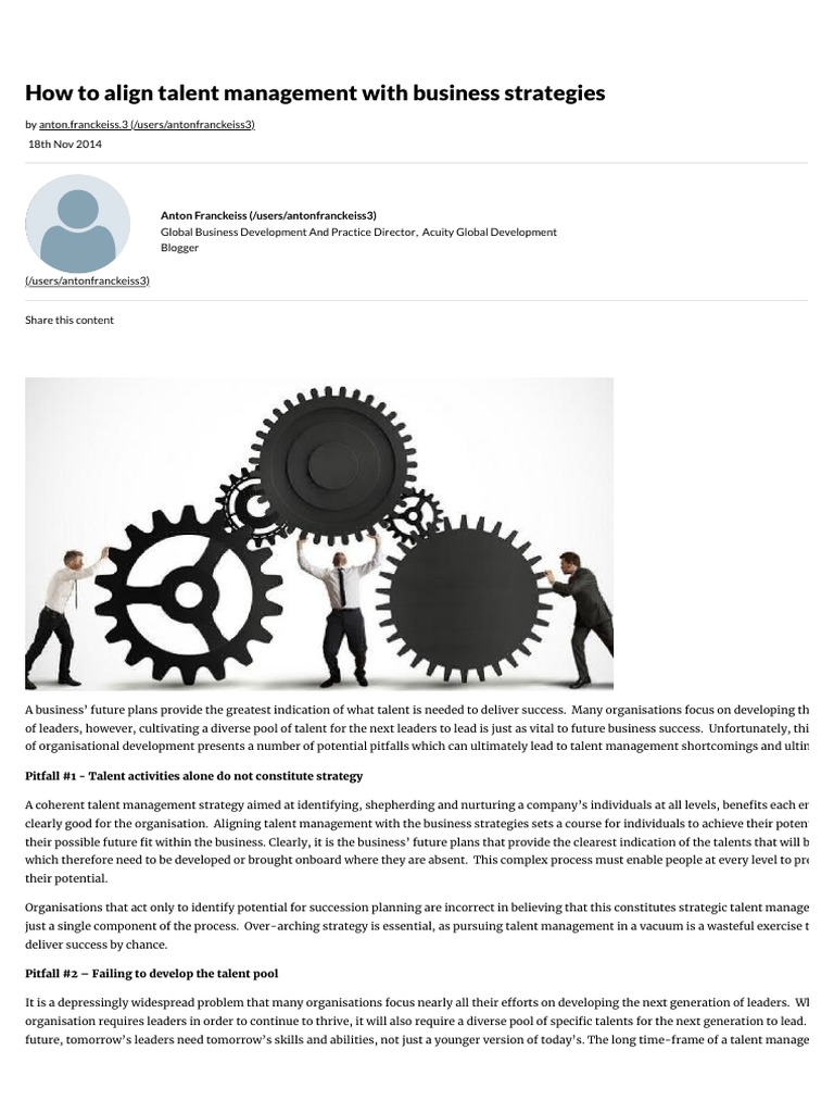 How To Align Talent Management With Business Strategies | PDF | Talent ...