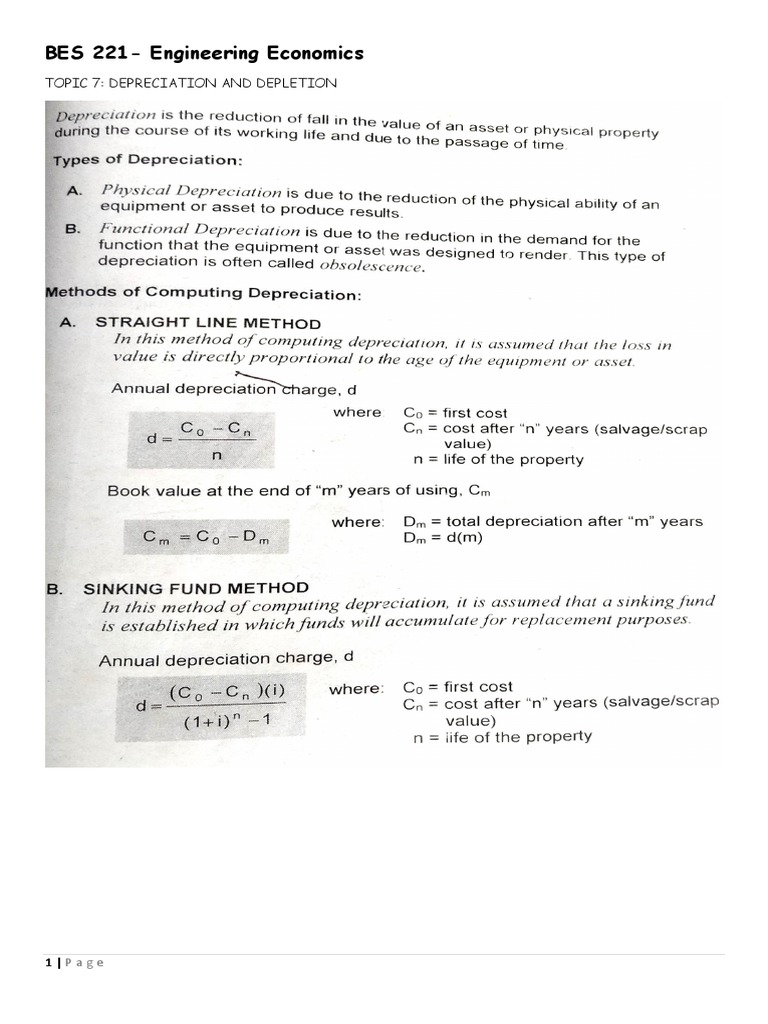 BES 221 (PART I - Prefinal Module) | PDF | Depreciation | Economies