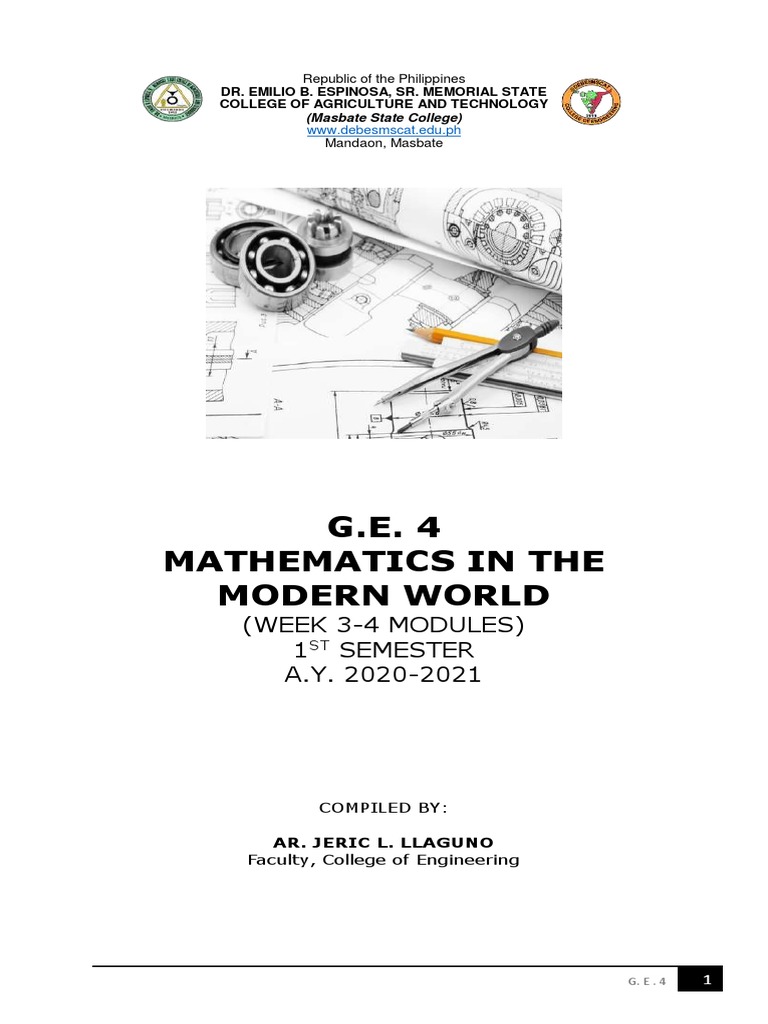 Mathematics in The Modern World Modules 3-4 Weeks | PDF | Set ...