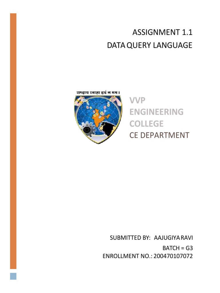 Assignment 1.1 Data Query Language | PDF | Employment | Labor