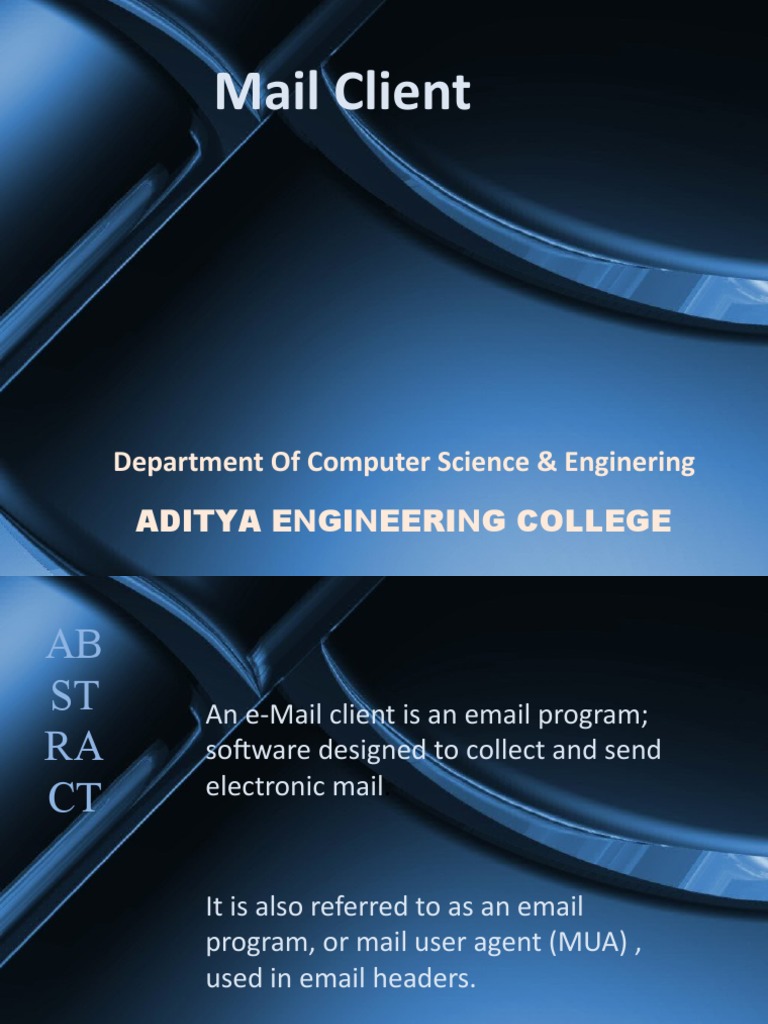 Of Email Client Software Project Pdf Network Socket Port Computer Networking 