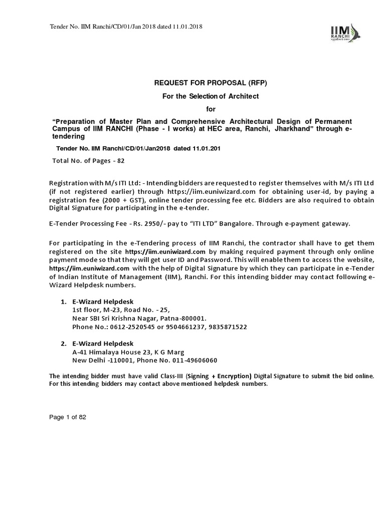 RFP Architect | PDF | Request For Proposal | Business