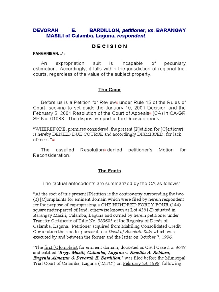 An Analysis of the Jurisdictional Issues in an Expropriation Case ...