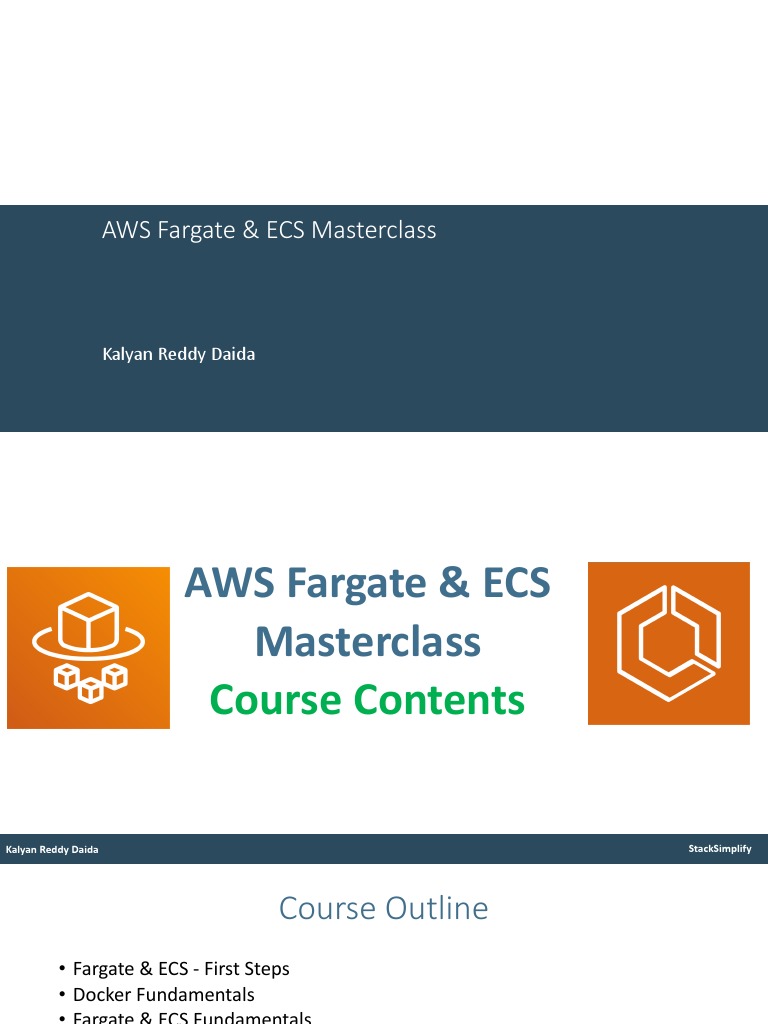 Aws Fargate and Ecs Masterclass | PDF | Amazon Web Services | Cloud ...