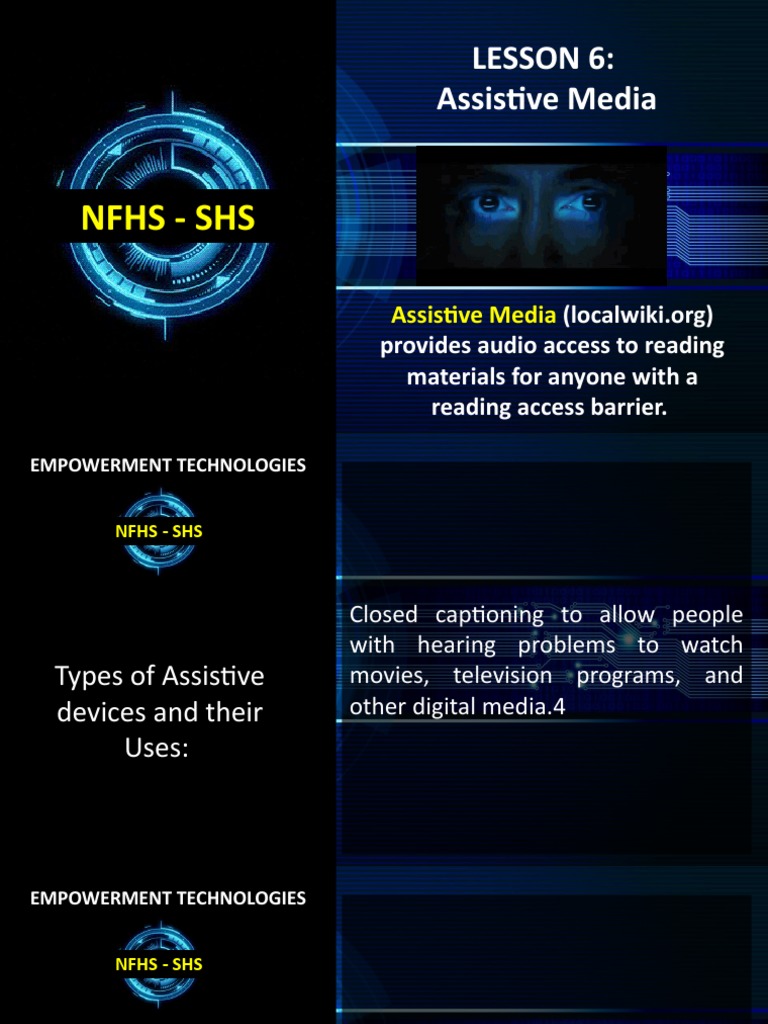 Understanding Assistive Media Types | PDF | Disability | Educational ...