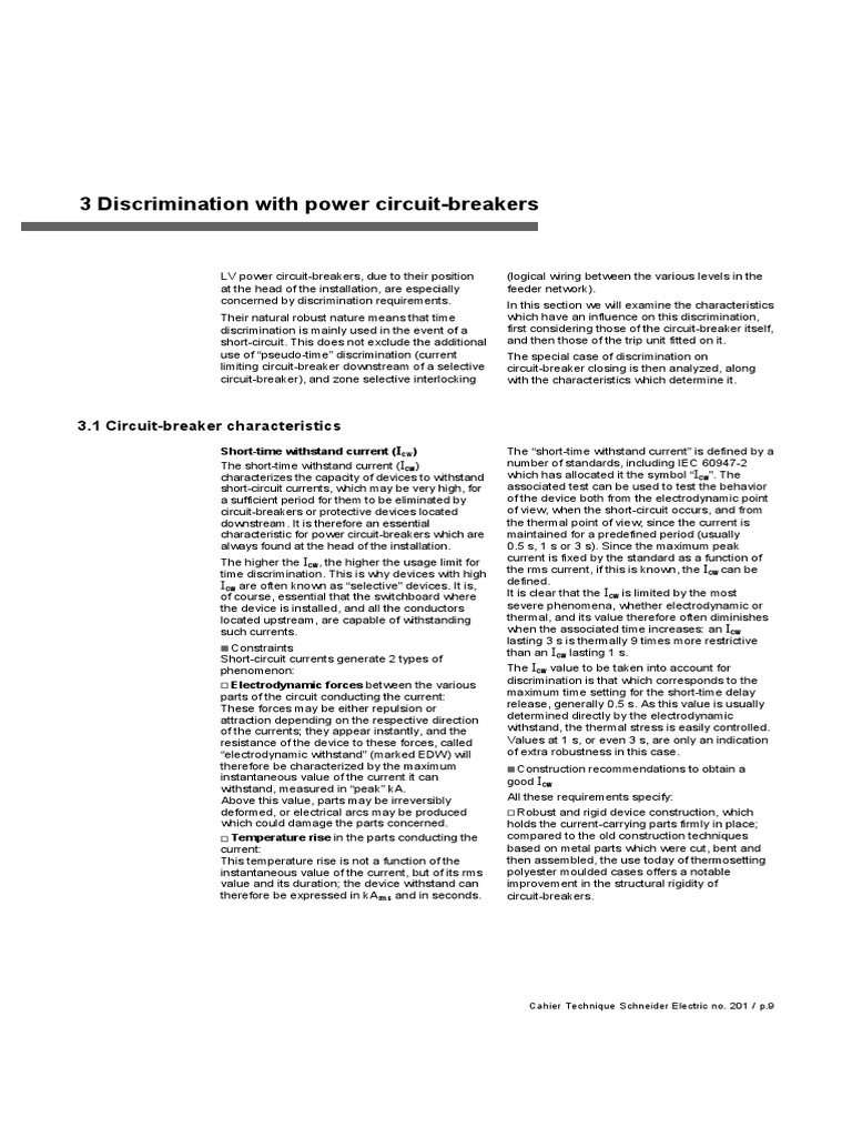 3 Discrimination With Power Circuit-Breakers | PDF | Transformer ...