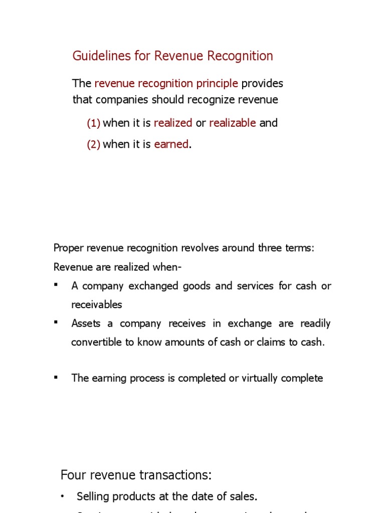 Revenue Recognition Principle | PDF | Revenue | Financial Services