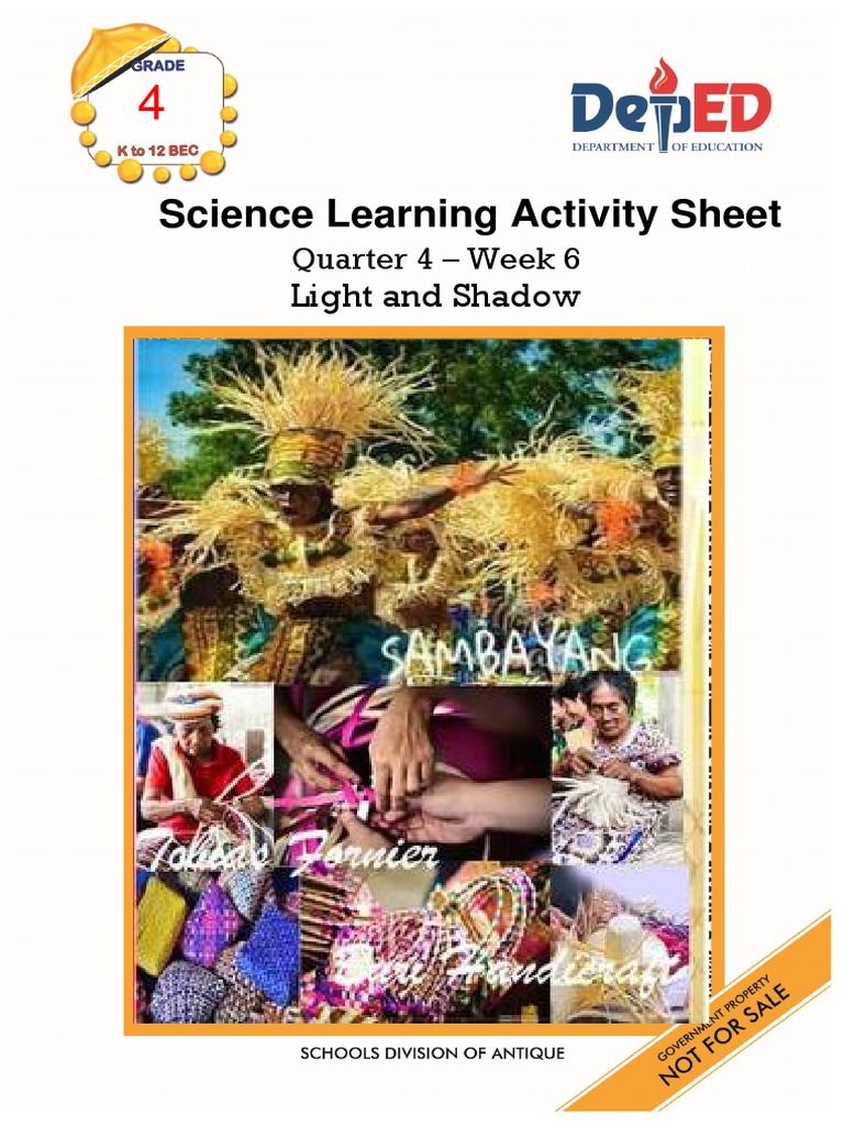 Science Learning Activity Sheet: Light and Shadow | PDF | Shadow | Sun