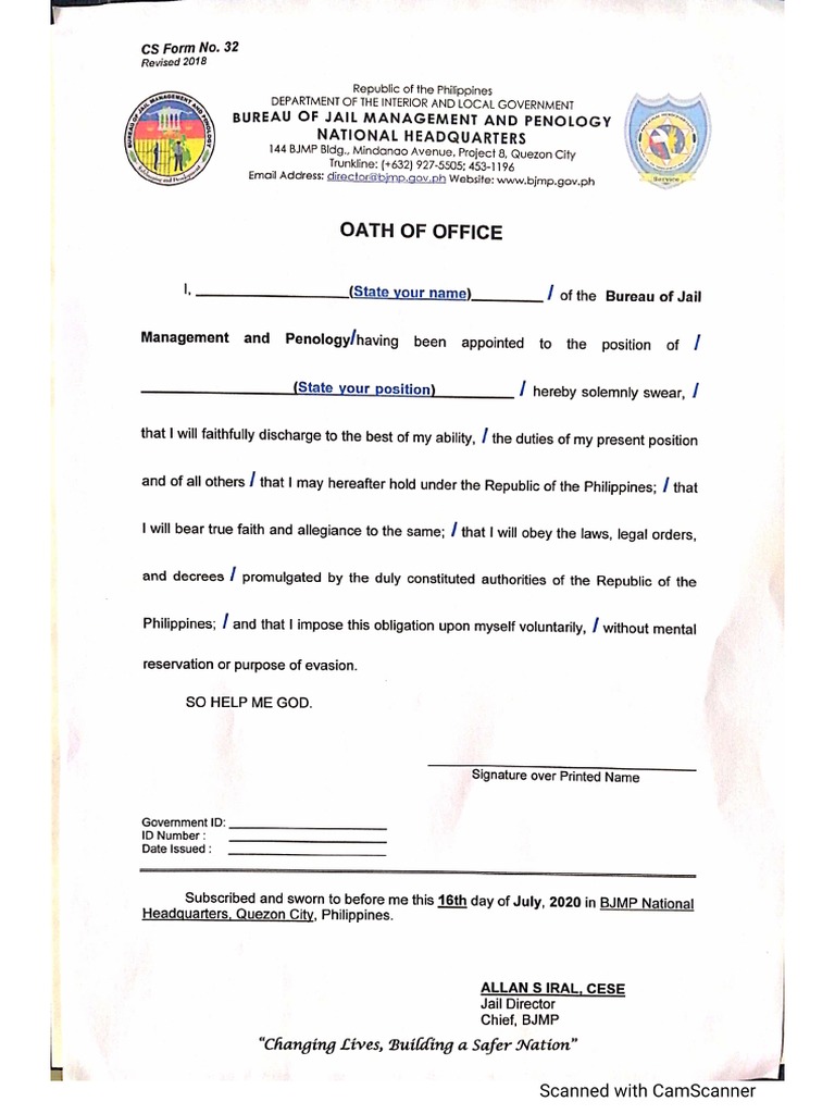 Oath of Office | PDF