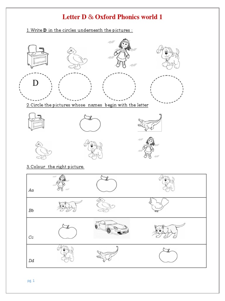 Letter D: & Oxford Phonics World 1 | PDF