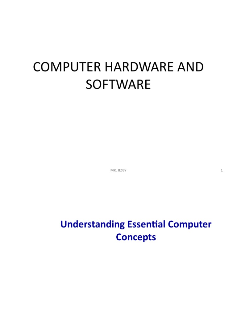 Understanding Computer Hardware Basics | PDF | Computer Data Storage ...