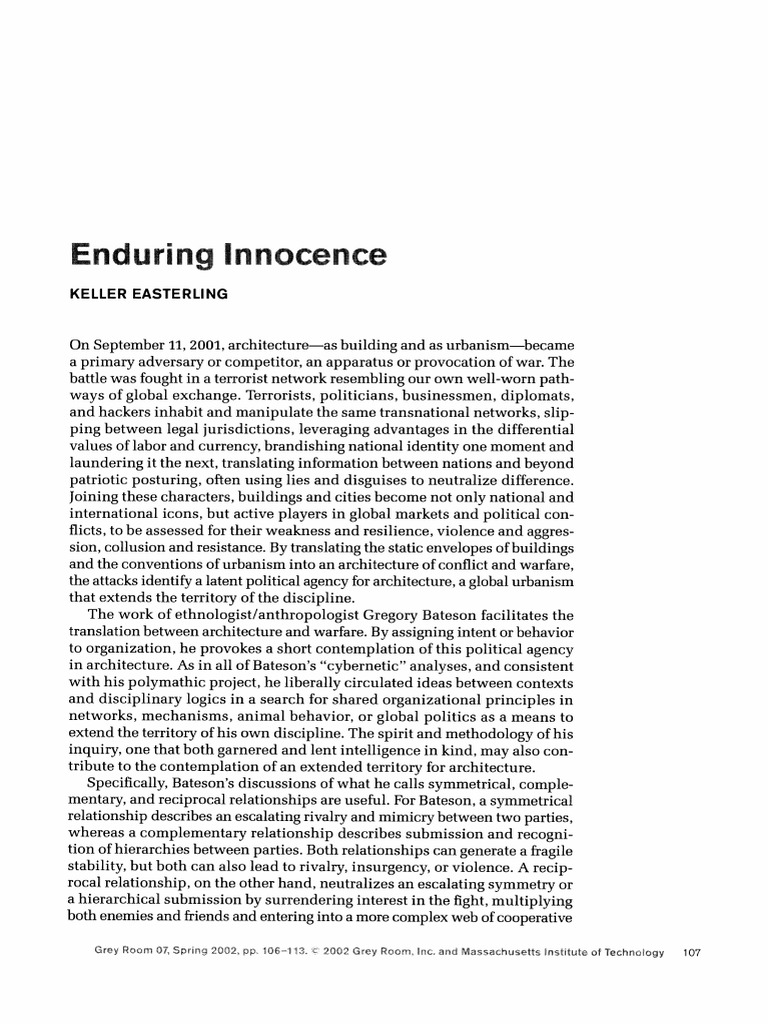 2005 - Easterling - Enduring - Innocence | PDF | Symmetry | World Trade ...